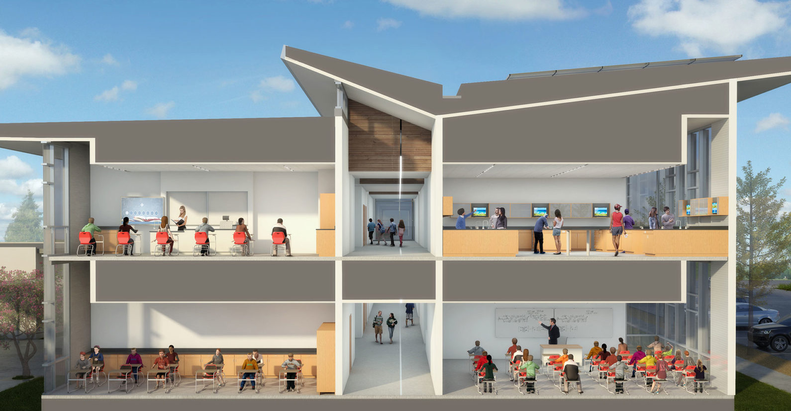 Contemporary Classroom Building - TLCD Architecture
